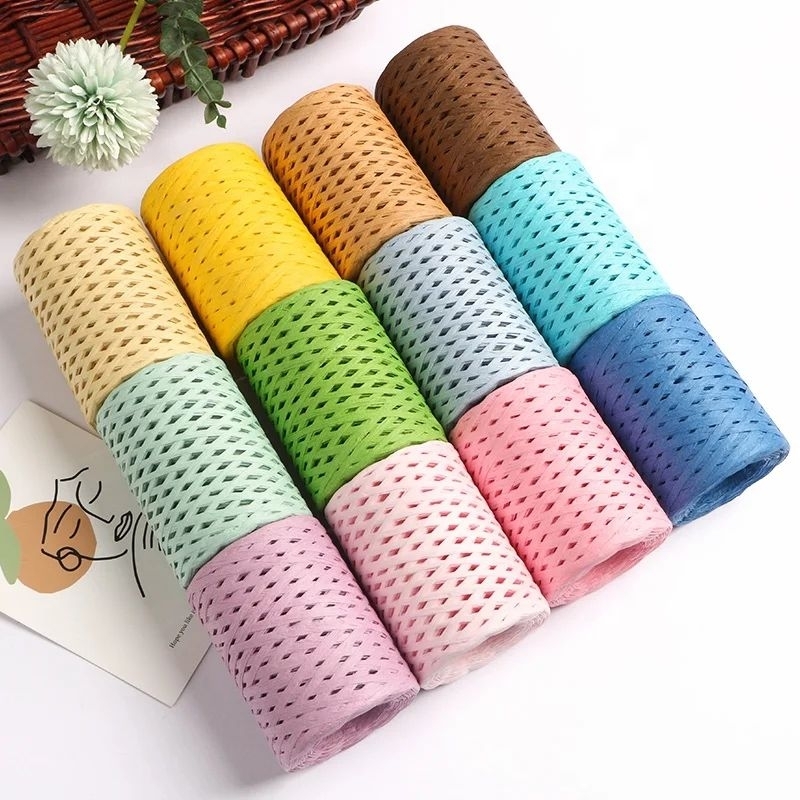 Jual Benang Rajut Rafia Kertas/Paper Yarn | Shopee Indonesia