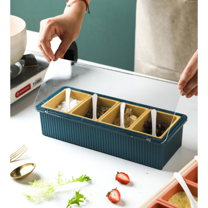 Jual Tempat Bumbu Masak 4 in 1 Tempat Lada Garam Pepper Salt Seasoning ...