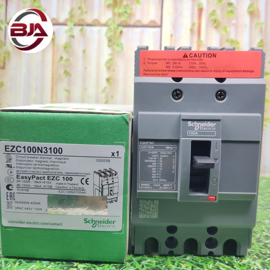Jual MCCB / Breaker Schneider Elektrik EZC100N 3P 100A 80A 75A 60A 50A 18ka 3Phase 3Pole 3 Phase ...