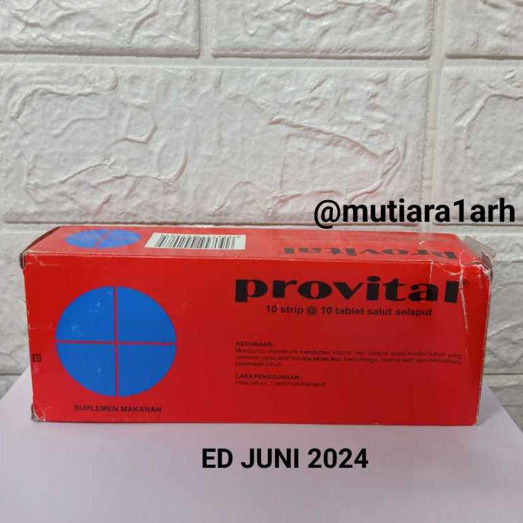 Jual PROVITAL TABLET BOX 100 TABLET ED JUNI 2024 | Shopee Indonesia