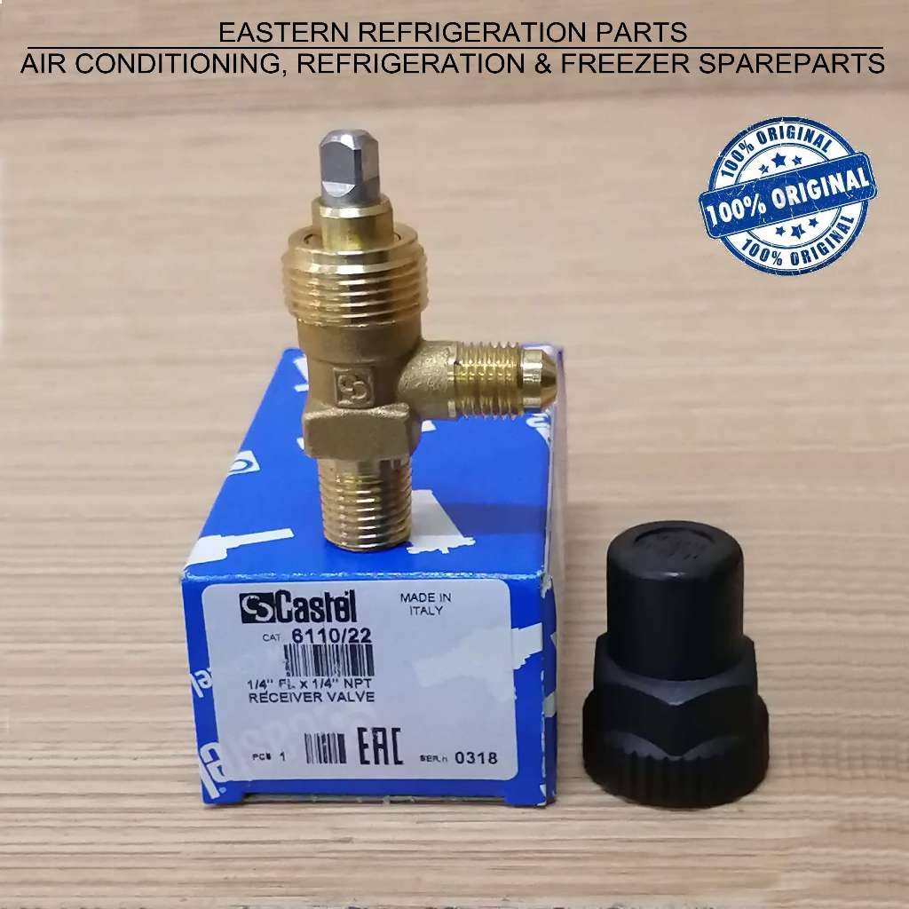 Jual Receiver Valve CASTEL 1/4" SAE X 1/4" NPT 6110/22 | Shopee Indonesia
