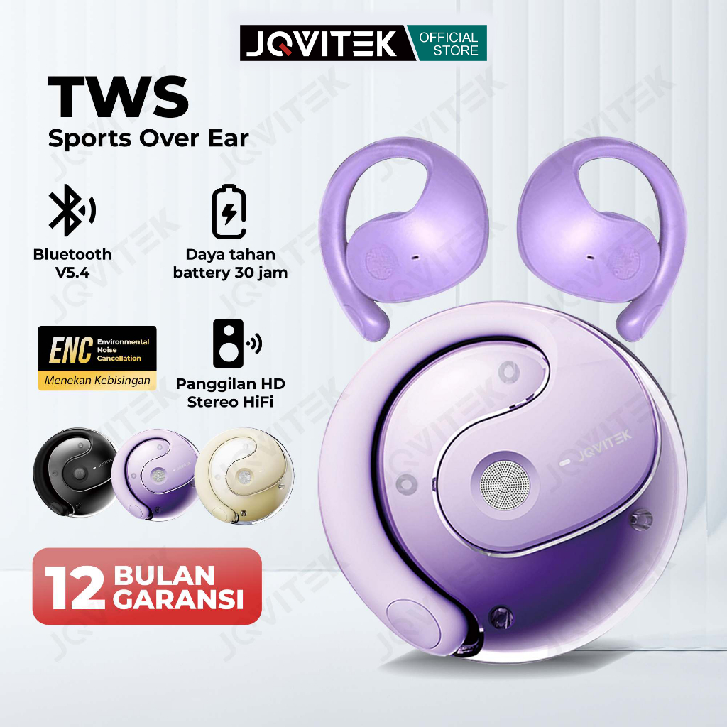 Jual JQVITEK Earphone TWS EP22 OWS Sport PRO Wireless Bluetooth 5.4 ...