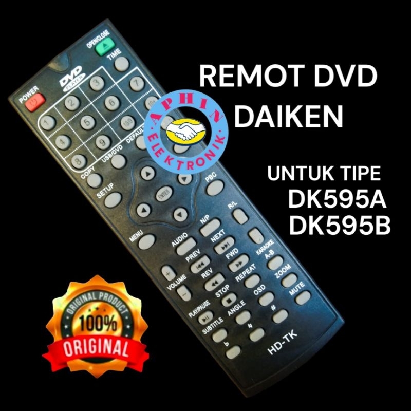 Jual Remot DVD DAIKEN HDMI Remote DVD ORIGINAL DAIKEN HDMI | Shopee ...