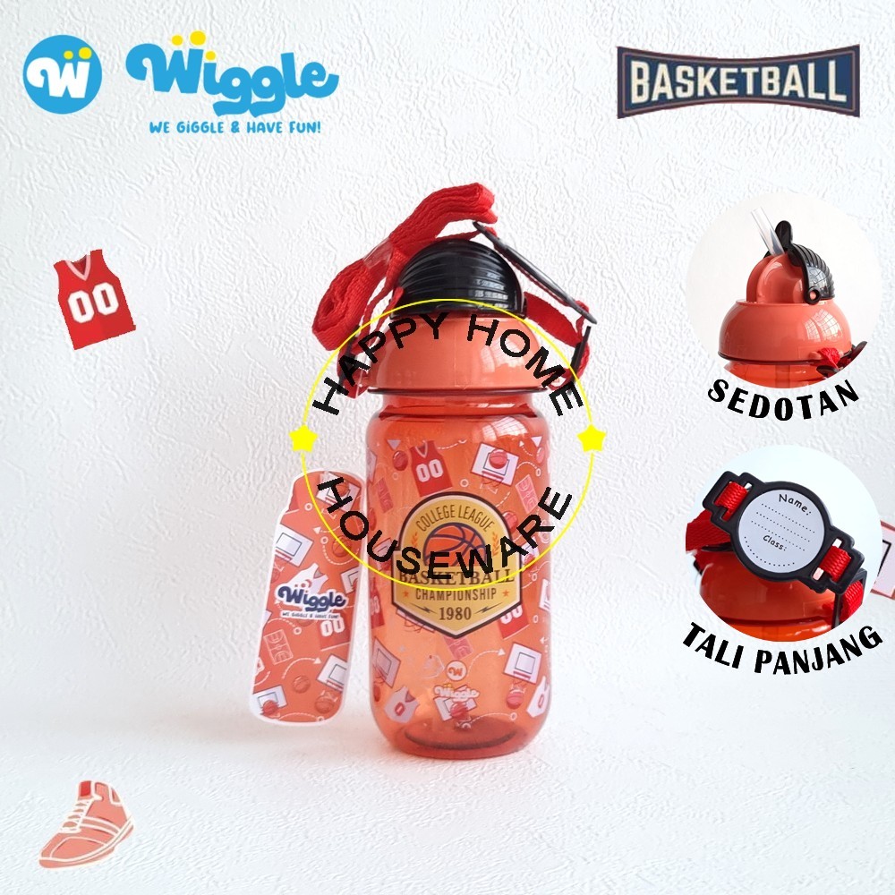 Jual WIGGLE Sporty Basket Bottle Sport 450ml Tali Panjang | Botol Air ...
