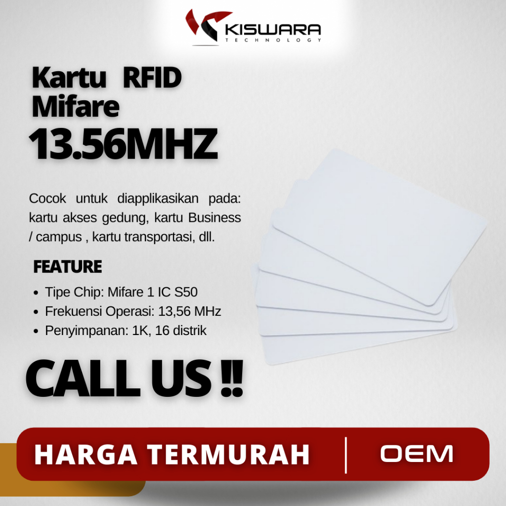 Jual Kartu RFID Mifare 13.56MHz MF 1k RFID Read & Write (NFC Smartcard ...