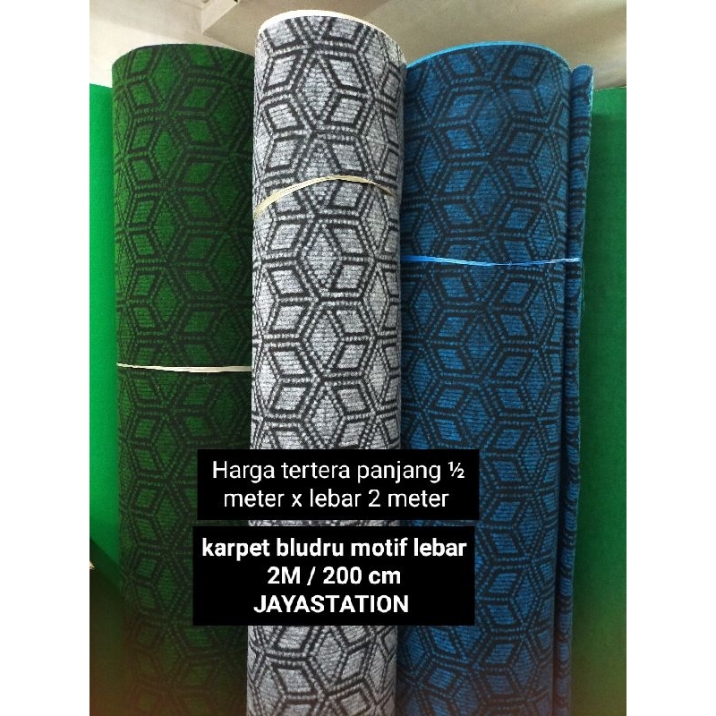 Jual karpet bludru motif lebar 2 meter harga per 50cm / ½ meter ...