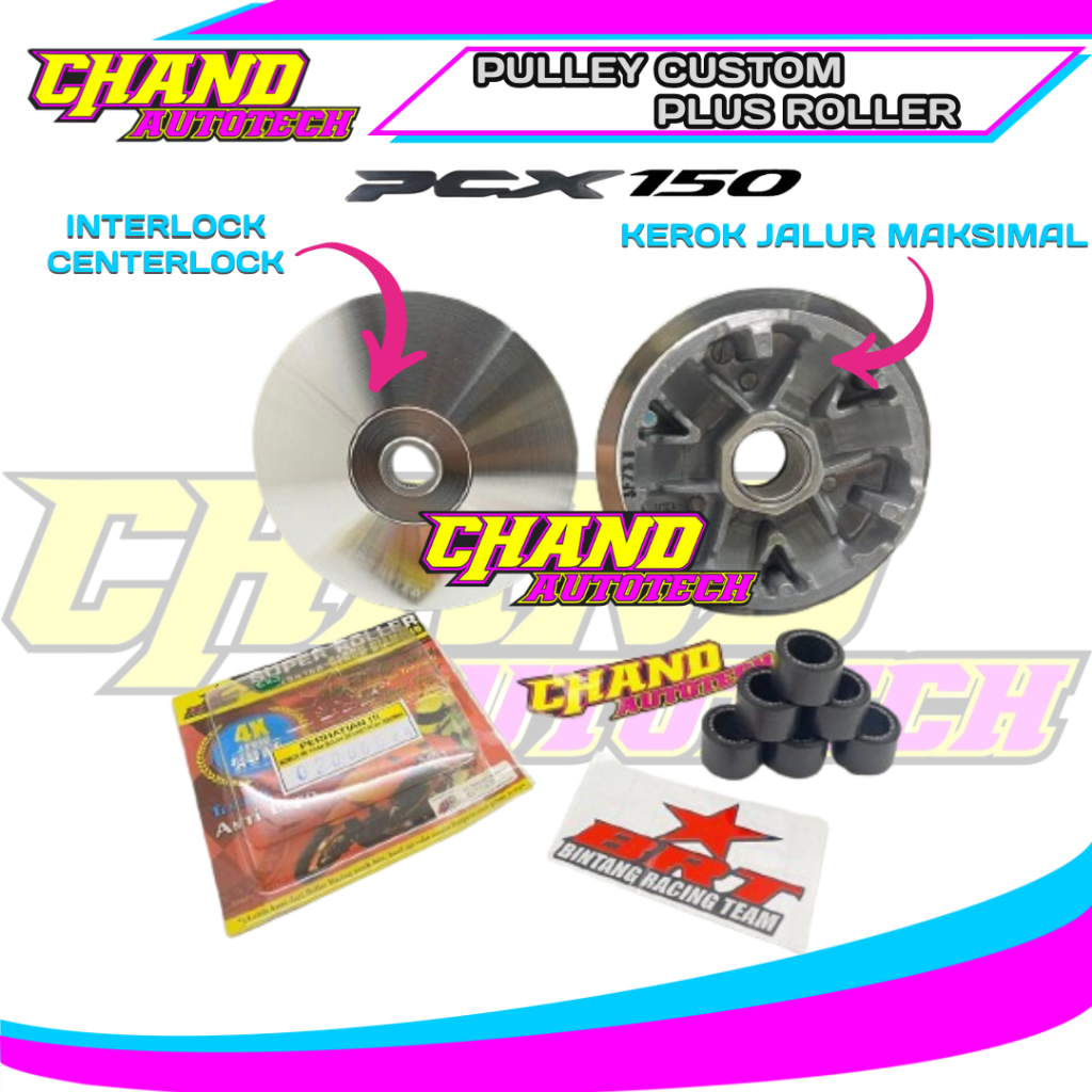 Jual Pulley Custom PCX 150 160 Plus Roller BRT Big Pully Vario 125 150 ...