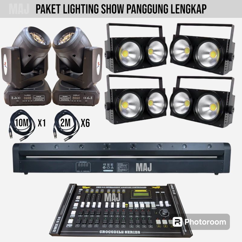 Jual Paket Lighting Panggung Mixer Crocodile + Moving Laser RGB + 2 ...