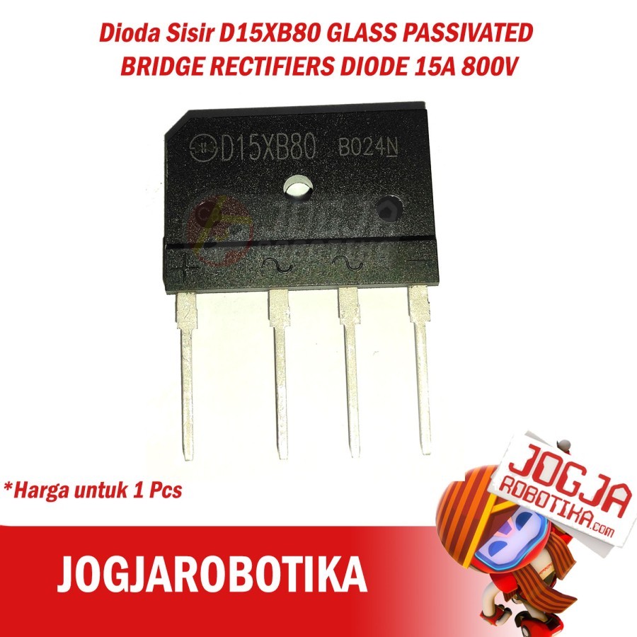 Jual DIODA SISIR D15XB80 GLASS PASSIVATED BRIDGE RECTIFIERS DIODE 15A ...