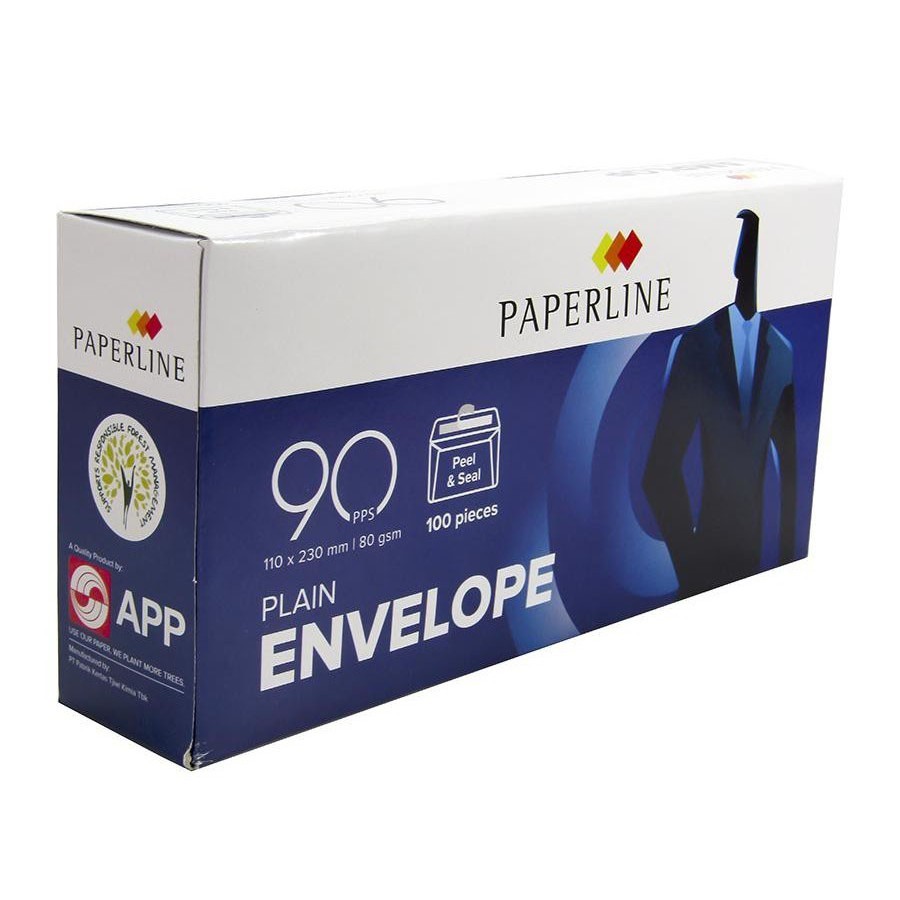 Jual [PACK] Amplop Putih / White Envelope Polos - Paperline No. 90 ...