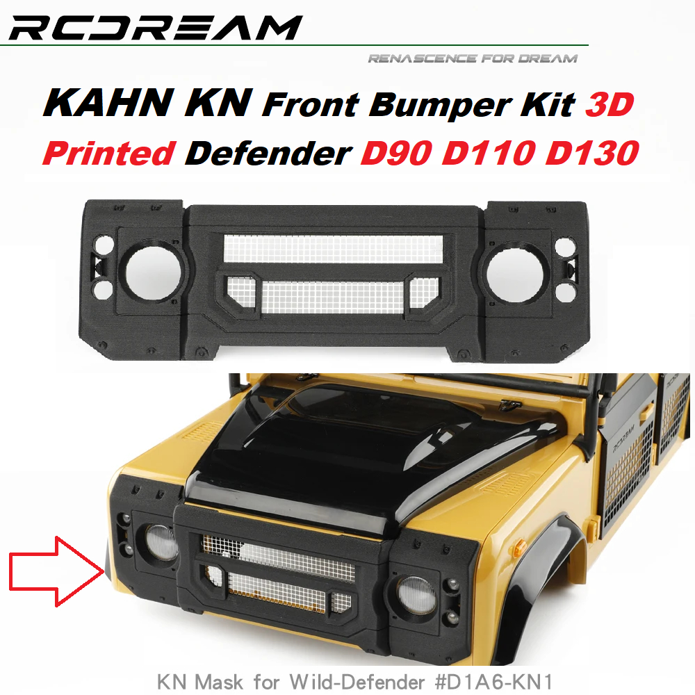 Jual RCDream KAHN KN Front Bumper Grill Kit 3D Printed Grille Defender ...