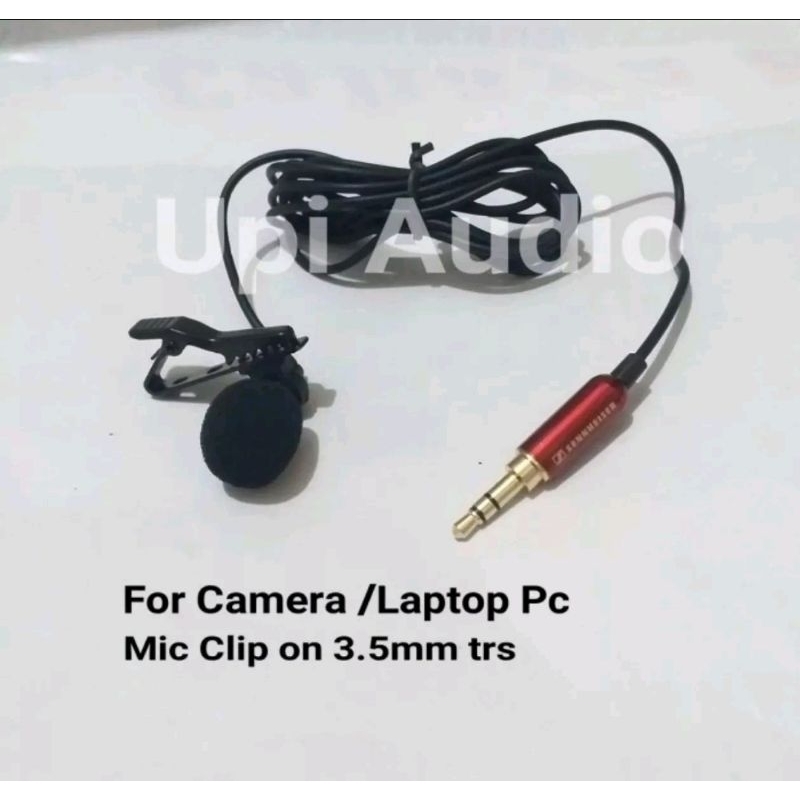 Jual mic Clip on trs Microphone jepit for pc , trasmitter wireless ...