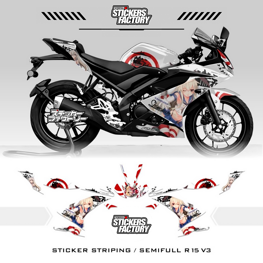 Jual STIKER STICKER STRIPING YAMAHA R15 V3 / MOTIF 28 / R15 MOTIF ...