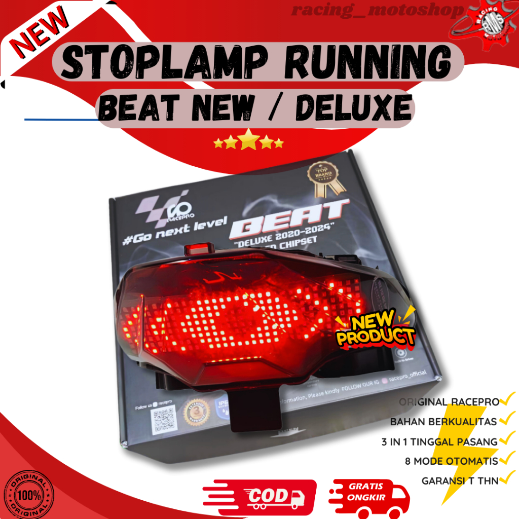 Jual Stoplamp Lampu rem Runing All Beat New Deluxe Beat Street Beat Eco ...