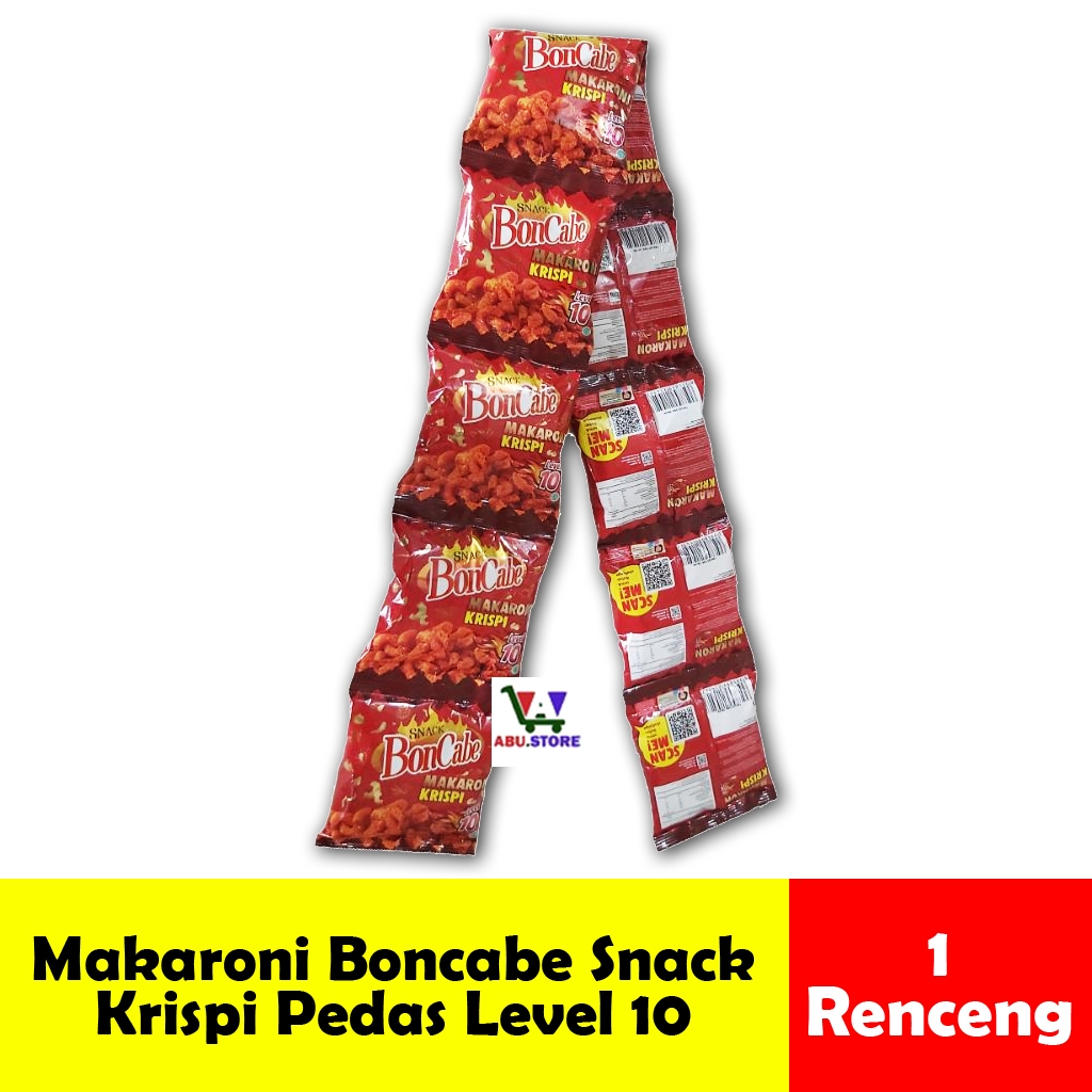 Jual Makaroni Boncabe Snack Krispi Level 10 Kemasan Renceng isi 10 pcs ...