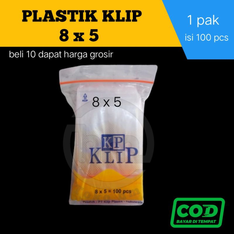 Jual PLASTIK KLIP / ZLIP LOCK 8x5 / 1 pak isi 100 pcs | Shopee Indonesia