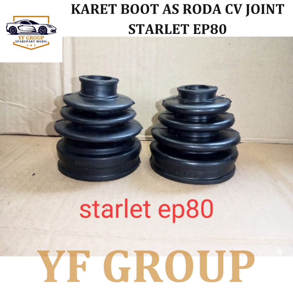 Jual SPAREPART MOBIL KARET BOOT AS RODA CV JOINT STARLET EP80 | Shopee ...