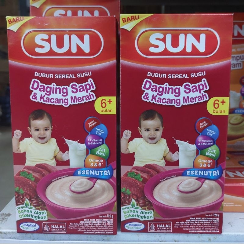 Jual KZ - sun bubur bayi usia 6+ bulan daging sapi & kacang merah 120g ...