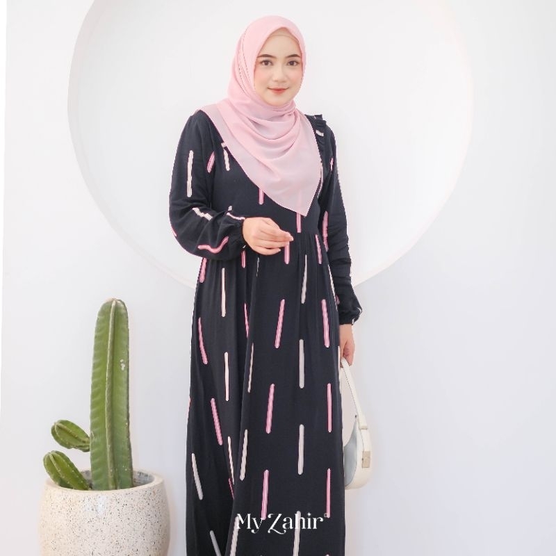 Jual My Zahir Danila Dress Busui Friendly Bahan Rayon Viscose Size M-XXL | Shopee Indonesia