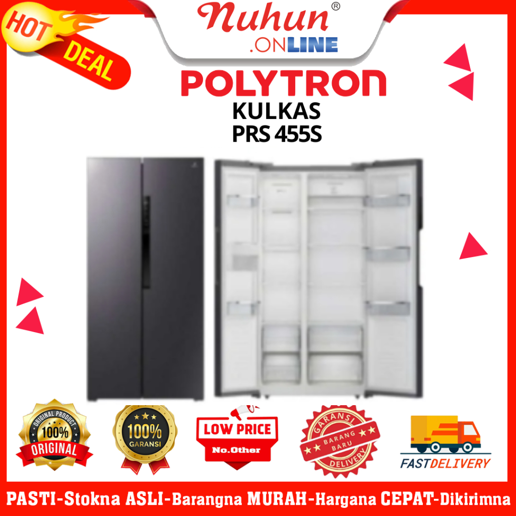 Jual Kulkas Side By Side Polytron PRS 455S Inverter | Shopee Indonesia