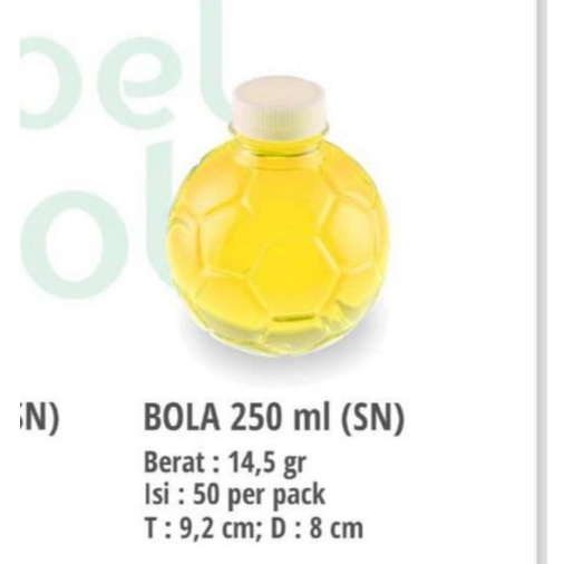 Jual botol bola 250 ml SN tebal / botol mini / botol minuman / botol ...