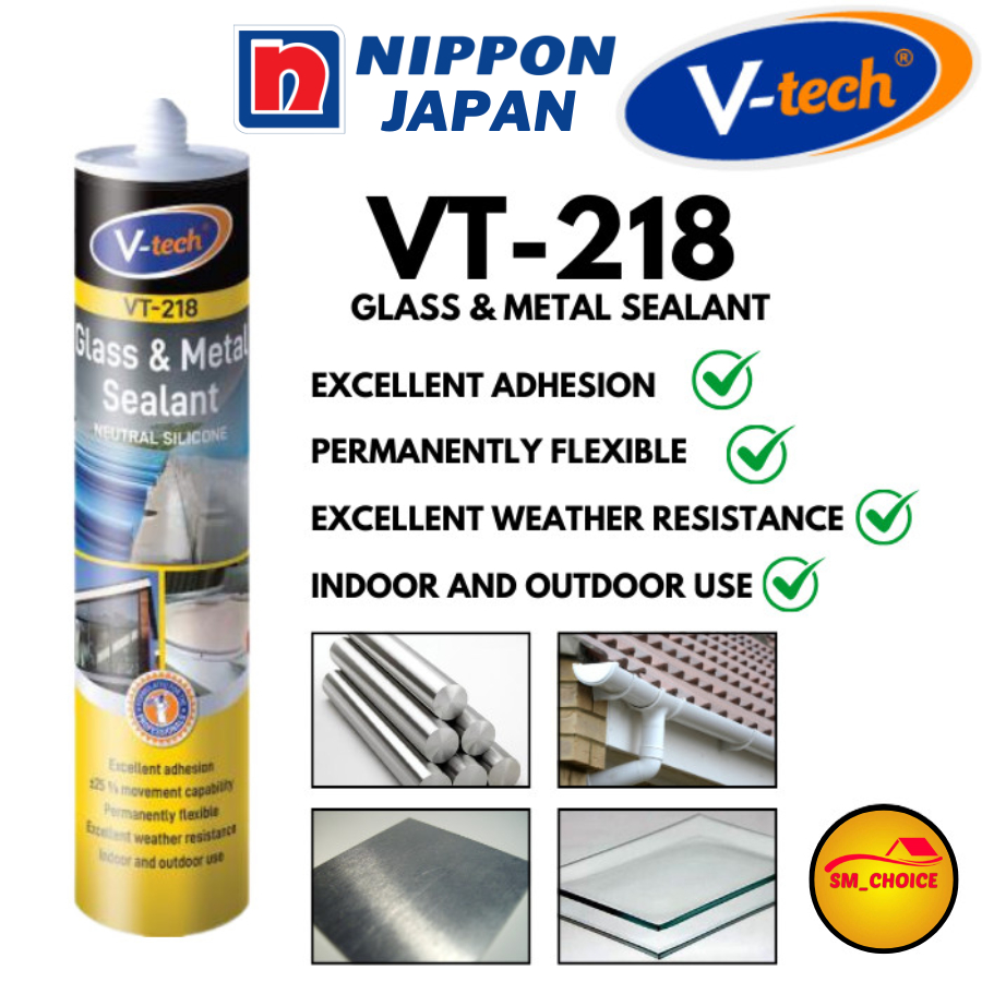 Jual VTECH LEM SILICONE SEALANT NETRAL NIPPON LEM KACA NIPPON LEM ...