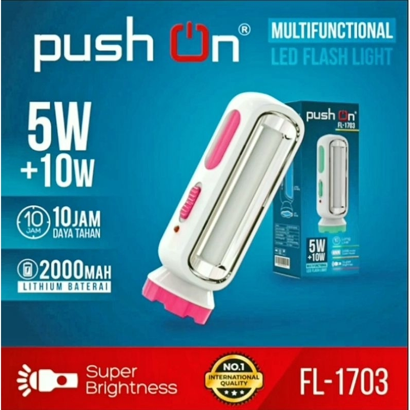 Jual Senter Multifungsi LED 5W Flashlight Emergency 10W Recharger Led ...