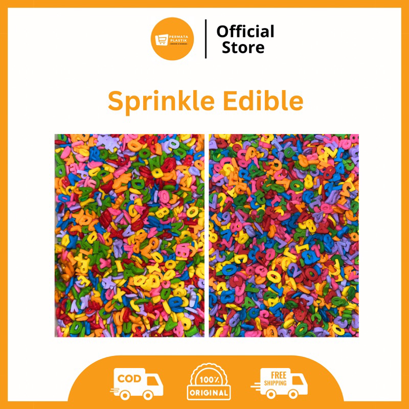 Jual Sprinkle Kue Edible Confetti Rainbow | Shopee Indonesia