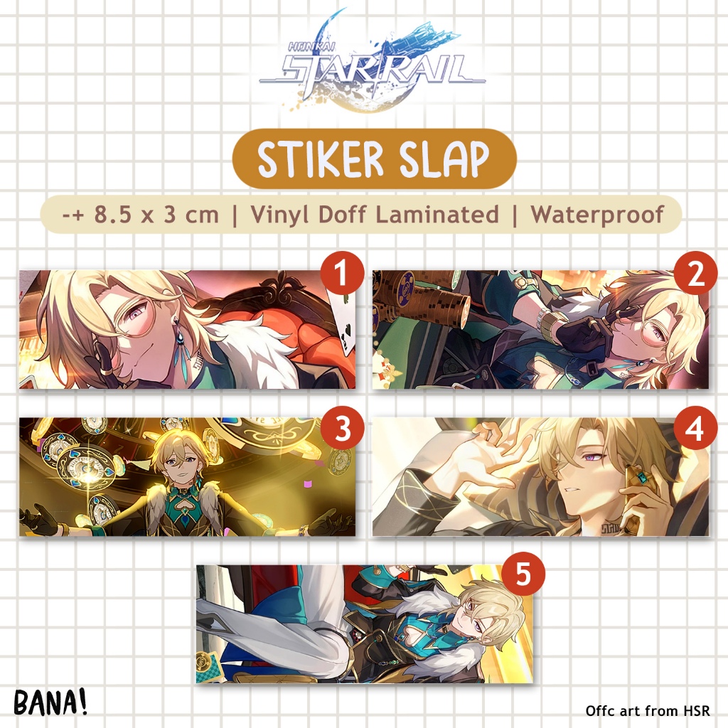 Jual Aventurine Stiker Slap Honkai Star Rail Stiker Anime Waterproof ...