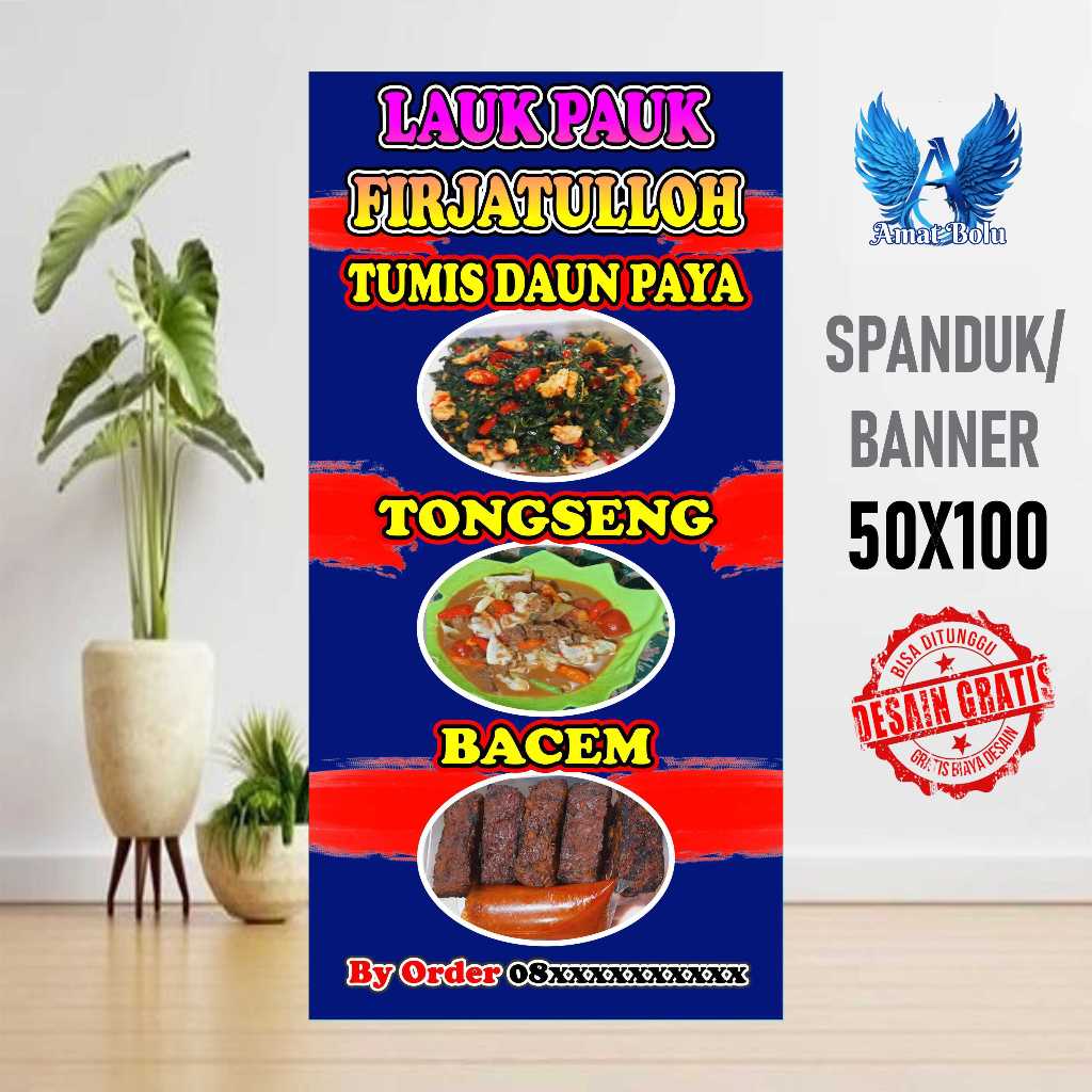 Jual Cetak Banner Cetak Spanduk Aneka Lauk Pauk Ukuran 50X100 CM BISA ...
