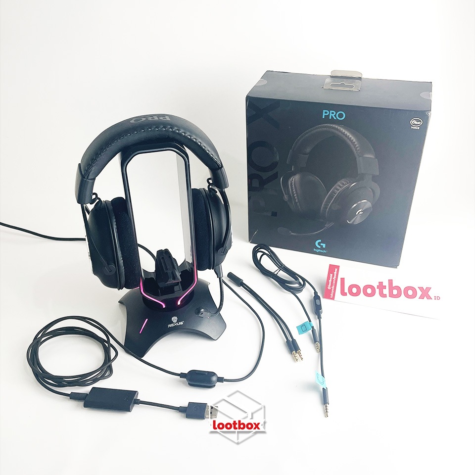 Jual Headset Wired 3.5mm USB Logitech G Pro GPro X Blue Voice - SECOND ...