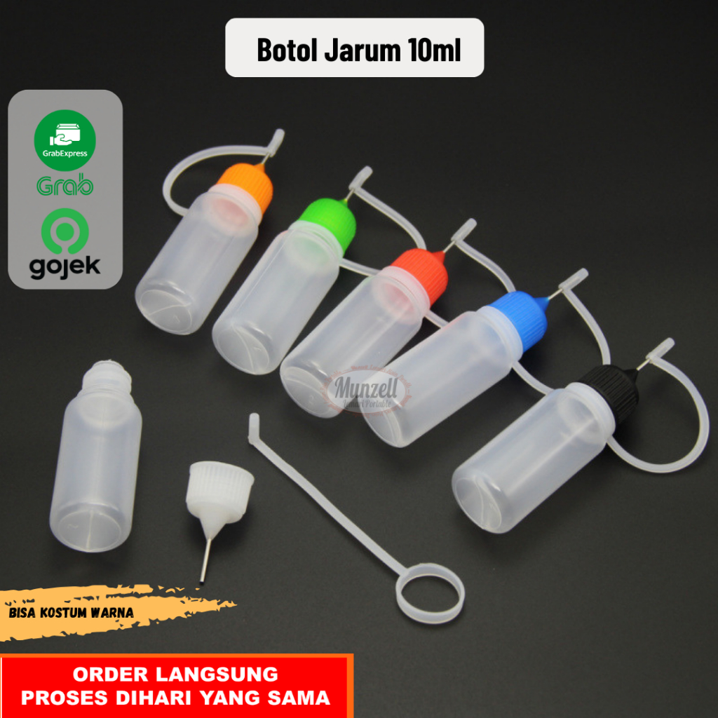Jual Botol jarum kosong 10 ml untuk refill isi cairan liquid lem ...
