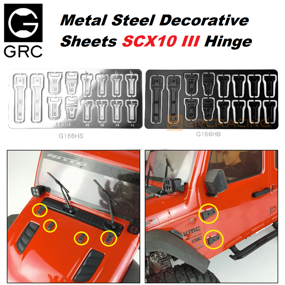 Jual GRC Metal Steel Decorative Sheets SCX10 III Rubicon Hinge Engsel ...