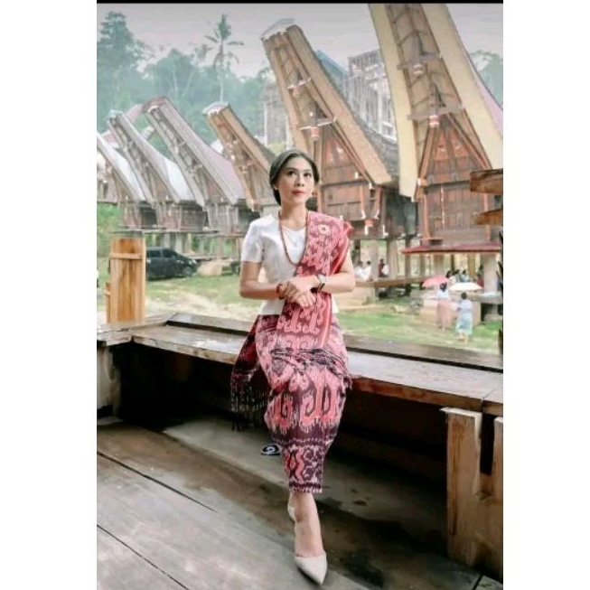 Jual baju setelan wanita motif toraja - baju set adat toraja - baju ...