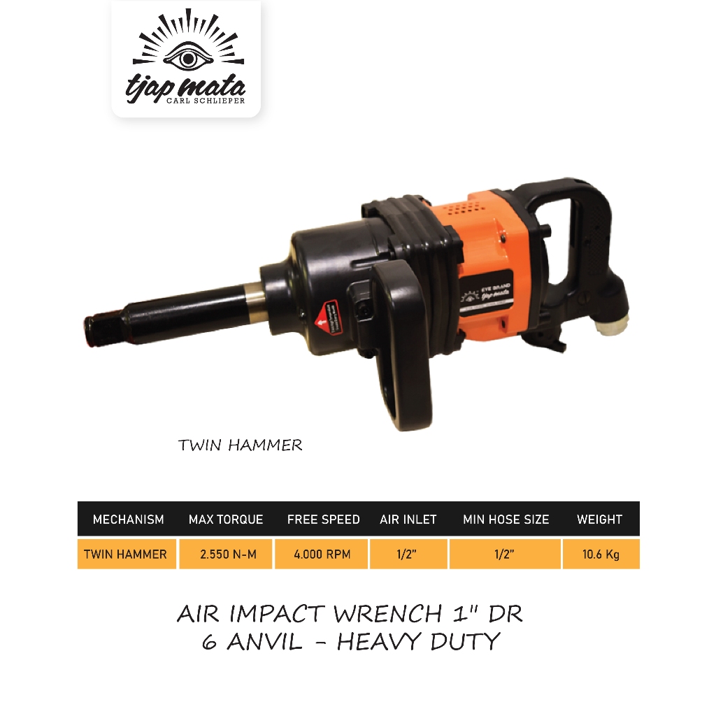 Jual TJAP MATA / CAP MATA Air Impact Wrench 1" DR (Anvil 6") | Shopee ...
