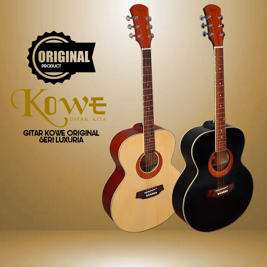 Jual Kowe Gitar Seri Luxuria Akustik Elektrik Equalizer 7545R | Shopee ...