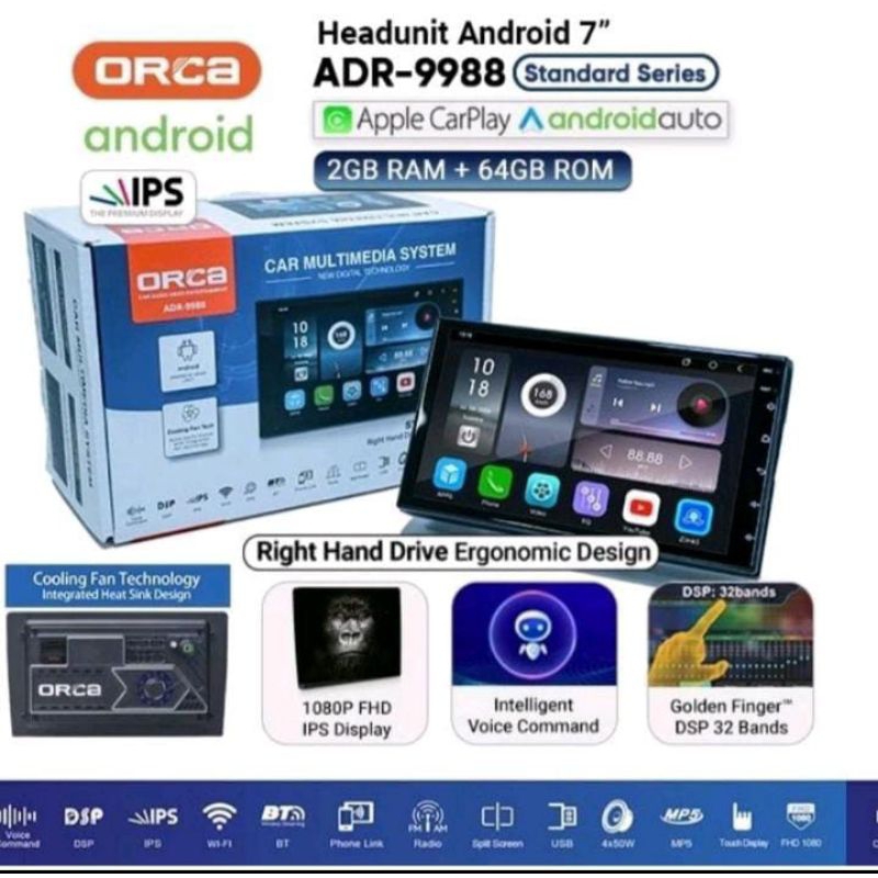 Jual HEAD UNIT ANDROID 7 INCH ORCA NEW STANDARD SERIES | Shopee Indonesia