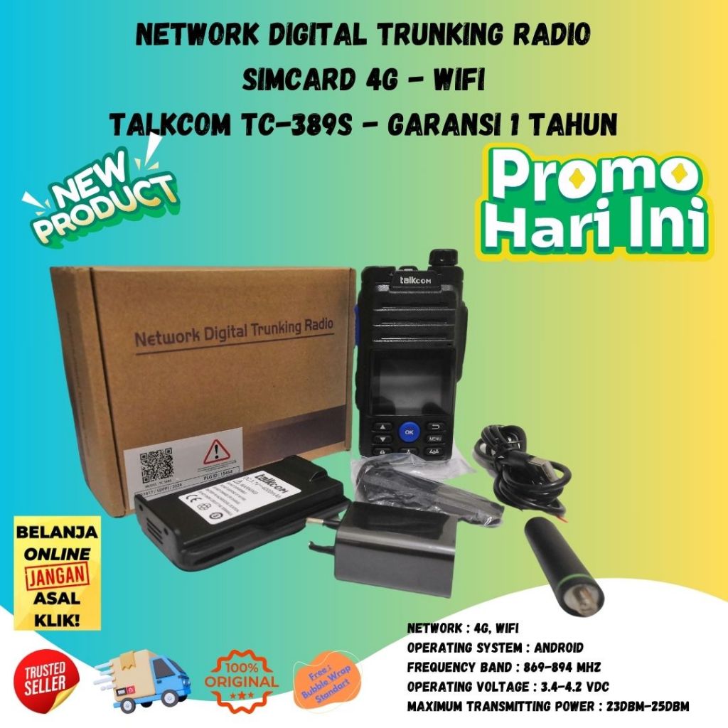 Jual HT POC TALKCOM TC -389s 4G Simcard Free Platform Poc Global ...