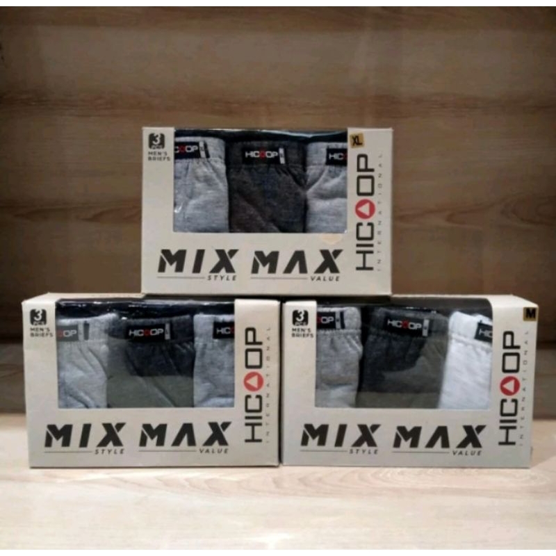 Jual Celana Dalam Pria Hicoop Mixmax colour Mens Briefs isi 3pc | Shopee Indonesia
