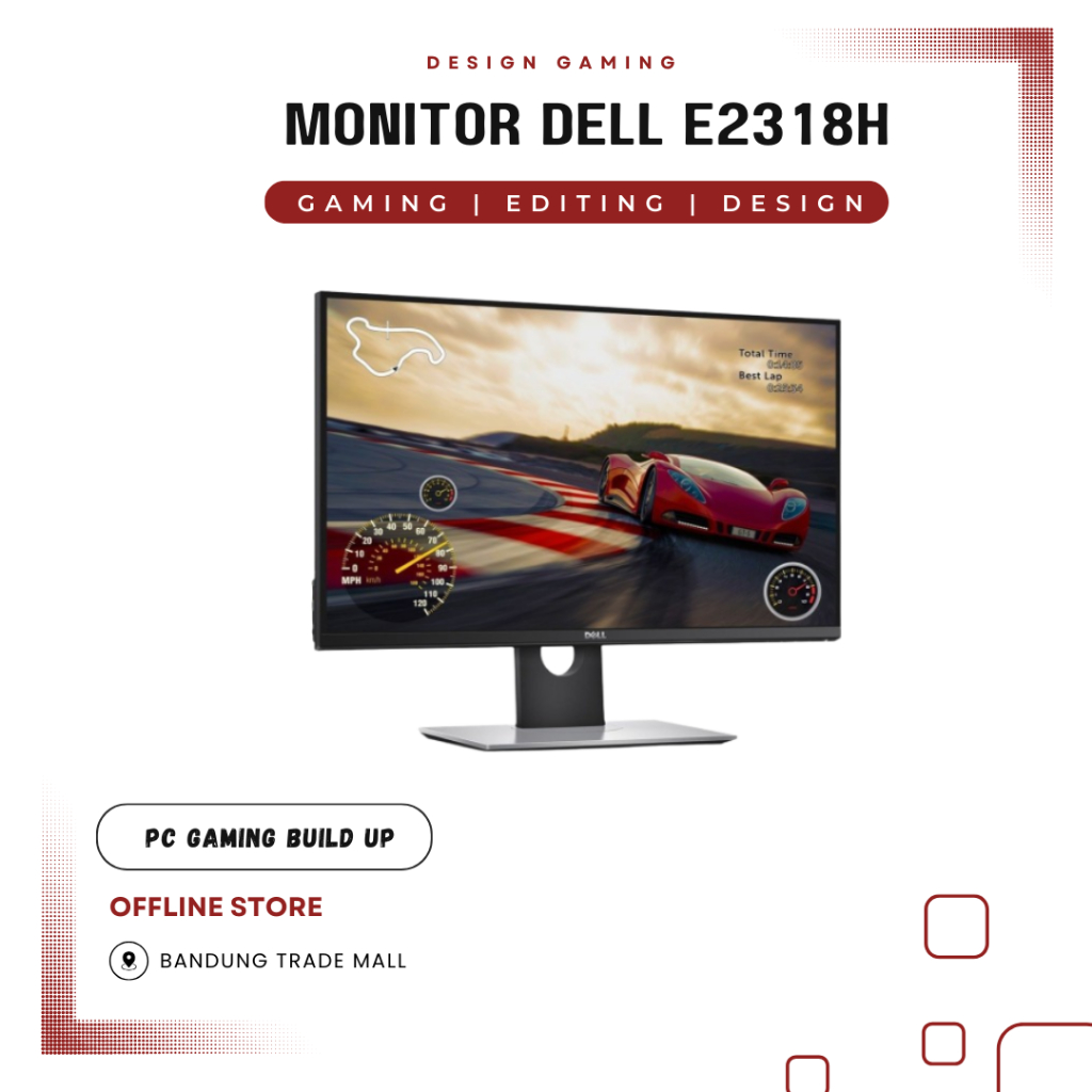 Jual Monitor LED 23 inch DELL E2318H IPS Backlight Mulus Garansi ...
