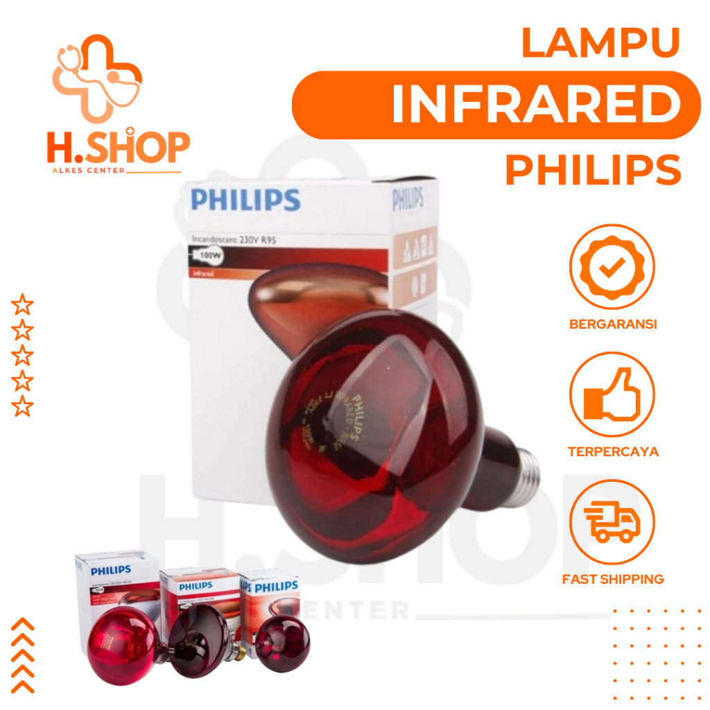 Jual Lampu Terapi Infrared/Bohlam Infra merah Terapi kesehatan 150W PHILIPS / Lampu Infrared ...