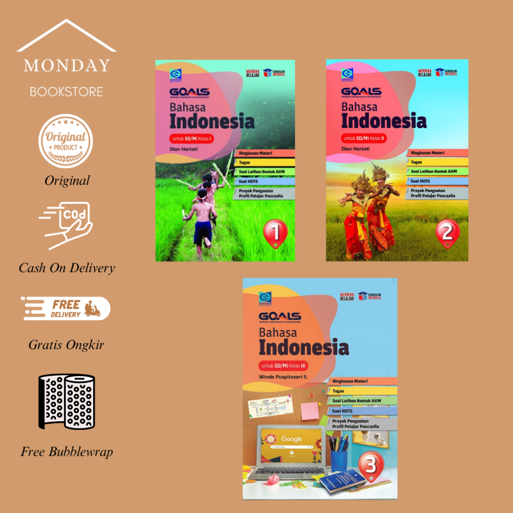 Jual GRAFINDO SD - GOALS Bahasa Indonesia SD/MI KELAS 1,2,3,4,5,6 KURIKULUM MERDEKA | Shopee ...