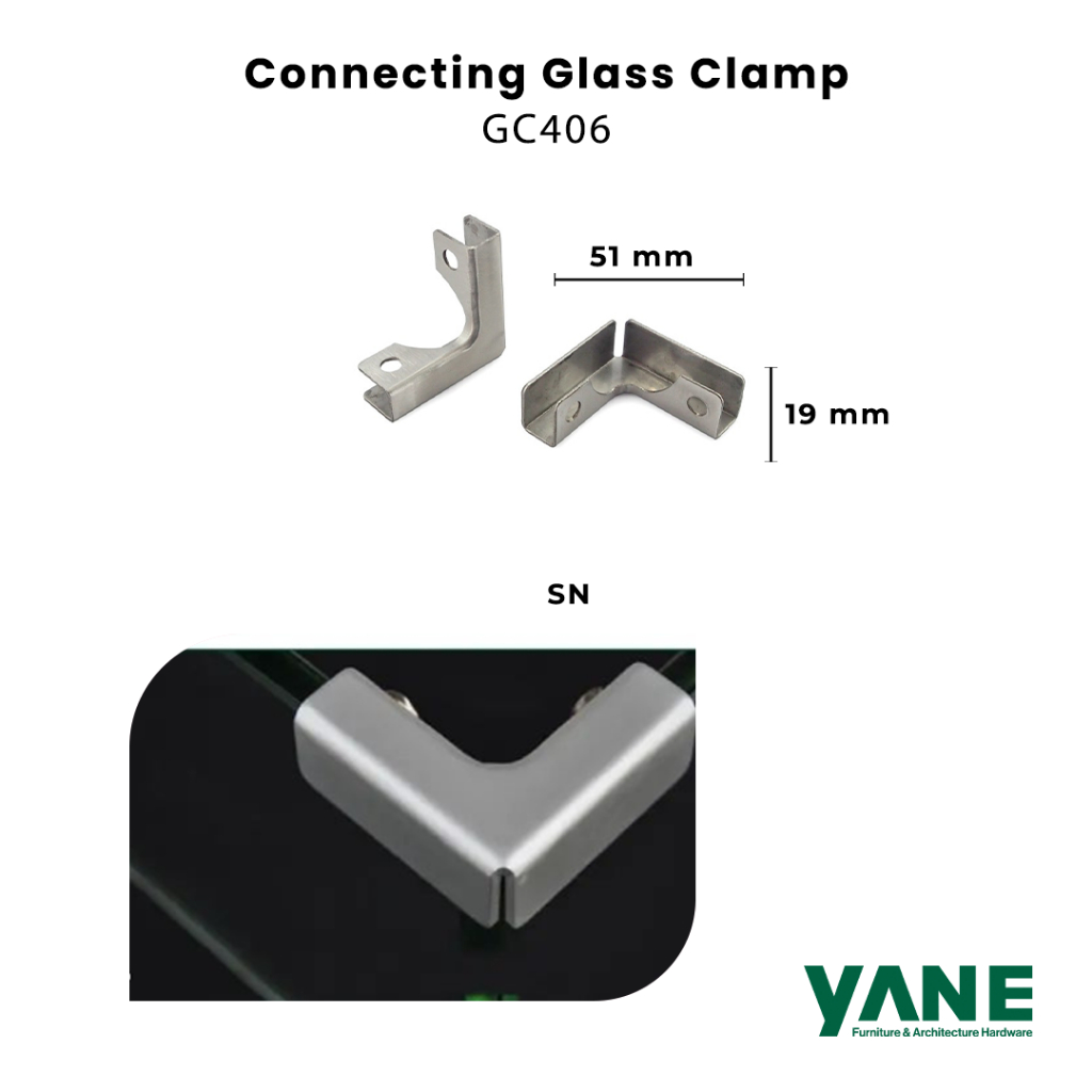 Jual Jepit Kaca Yane / Breket Kaca / Breket partisi Kaca / Connecting ...