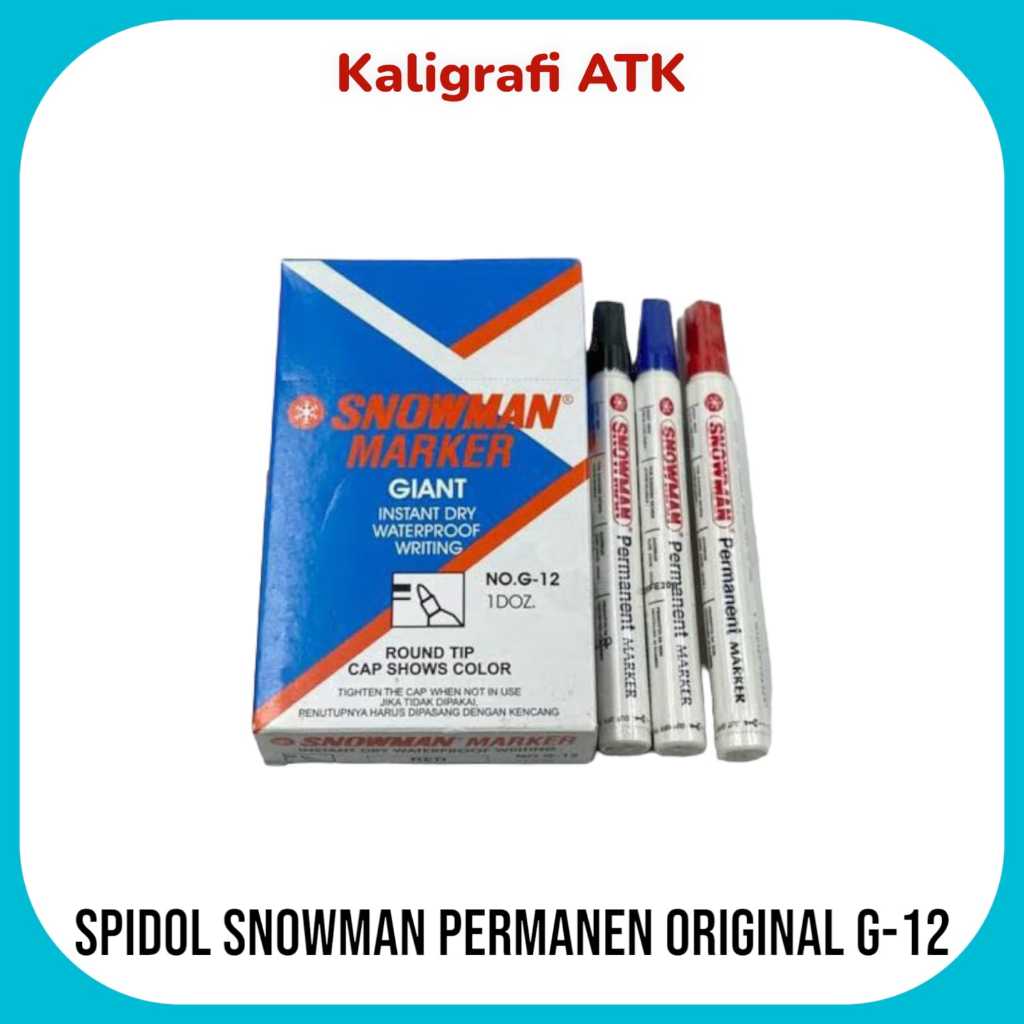 Jual Spidol snowman permanen original | Shopee Indonesia