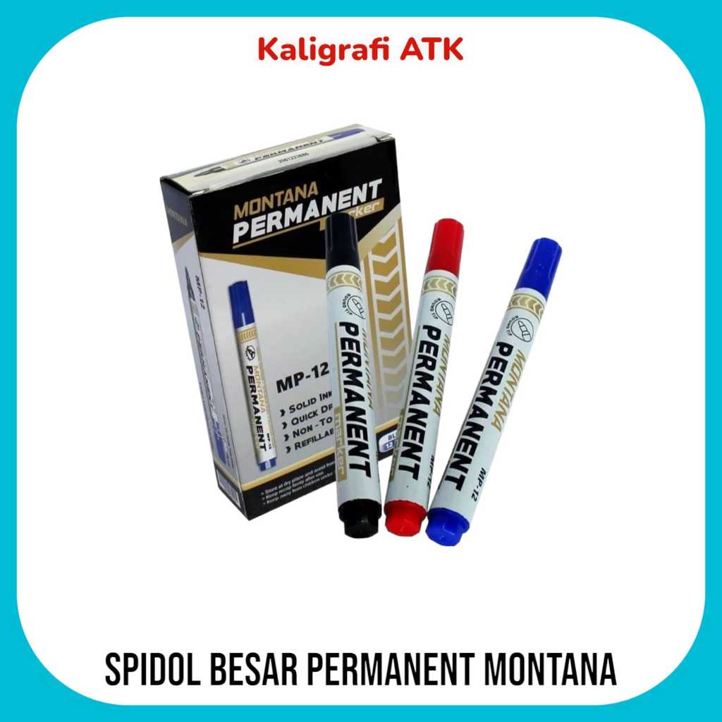 Jual Spidol besar permanent Montana TIDAK BISA DIHAPUS | Shopee Indonesia
