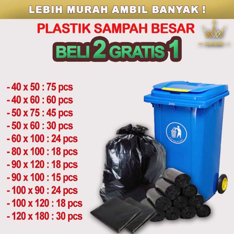 Jual PASTI HEMAT A Plastik Sampah | Kantong Plastik Sampah Hitam | Plastik Packing Besar Uk. 40 ...
