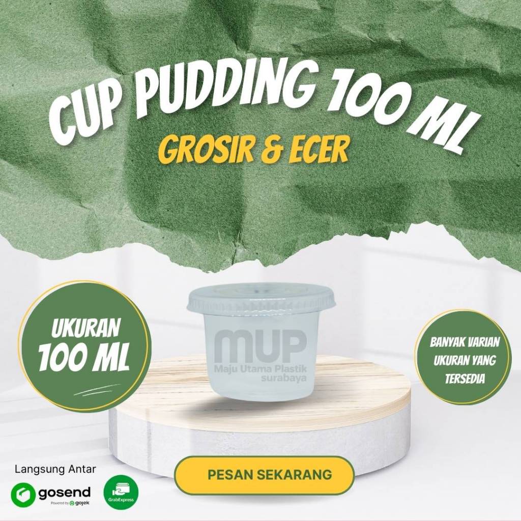 Jual Cup Pudding Mini 60ml/100ml/120ml//TOKO MAJU UTAMA PLASTIK ...