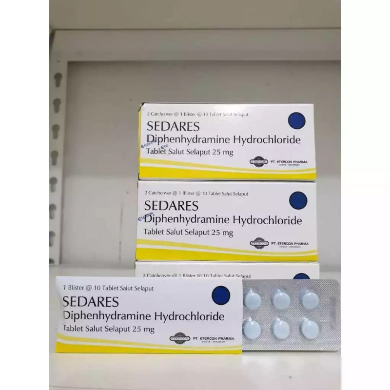 Jual Sedares (Diphenhydramine HCL 25mg) | Membantu Memudahkan Tidur ...