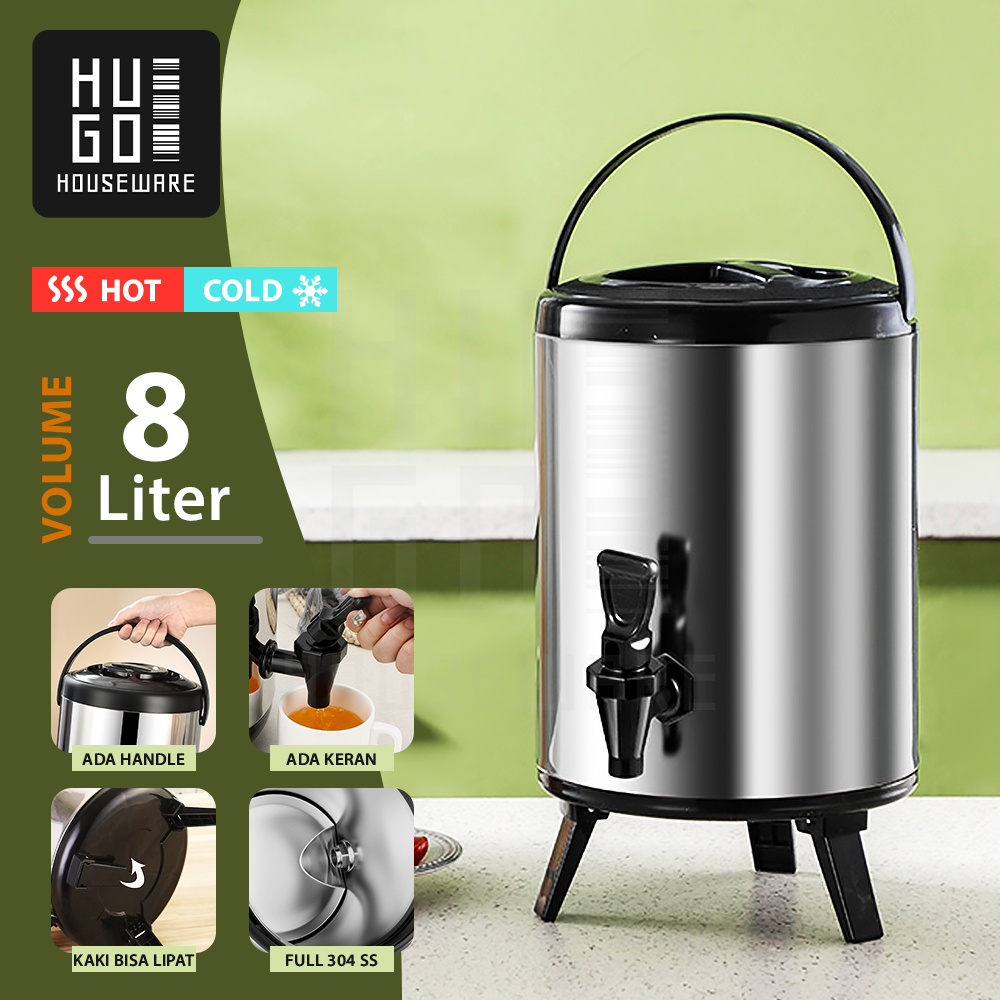 Jual HUGO Termos Air Milk Tea Bucket 6 8 12 Liter Tahan Panas Dingin ...