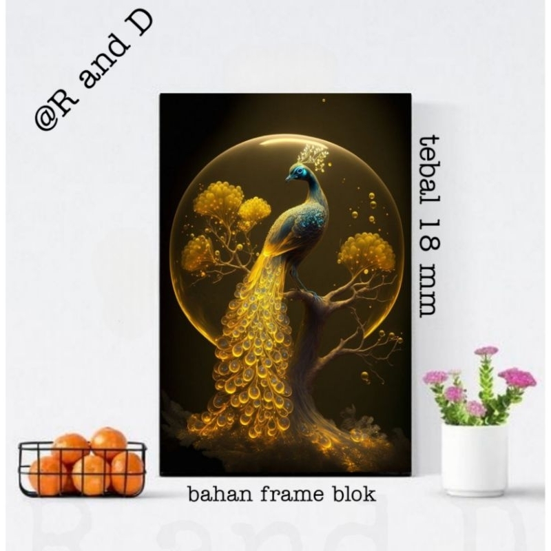 Jual Motif emas hiasan dinding kamar ukuran 60x40, Dekorasi dinding ...